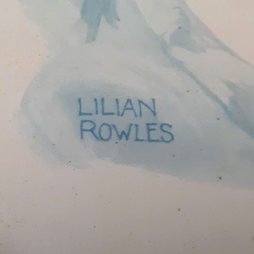 A PAIR OF 1930-40'S LILIAN ROWLES BABY PRINTS IN OVAL FRAMES. 43 X 33cms