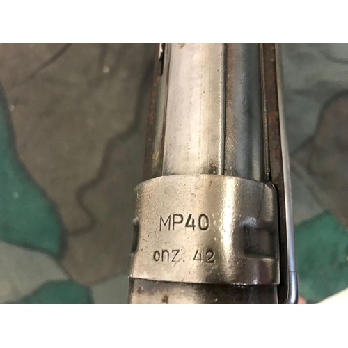 A Deactivated German WW2 Era MP40 Slab Sided 9MM Sub Machine Gun. Dated ...