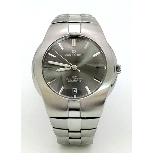 Men’s Stainless Steel Automatic Divers Watch by Marco Ceroni. Skeleton ...