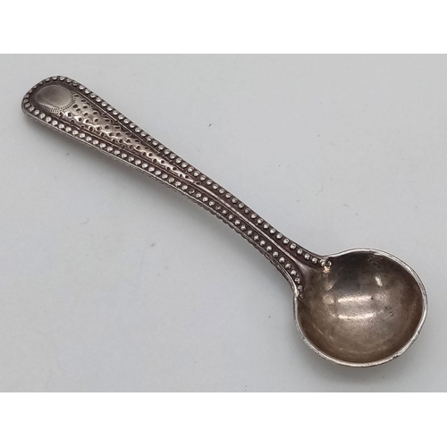 An antique Victorian sterling silver snuff spoon. Full London hallmark ...