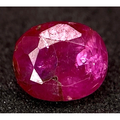 A 1.09ct Untreated Afghanistan Rare Pigeon Blood Red Ruby, in the Oval ...