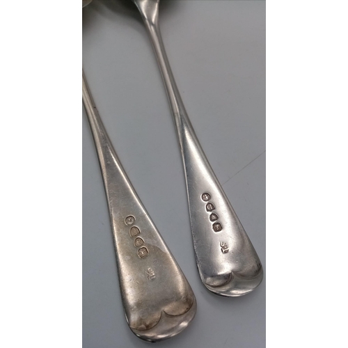 Two Large Sterling Silver Victorian Serving Spoons. Hallmarks for ...