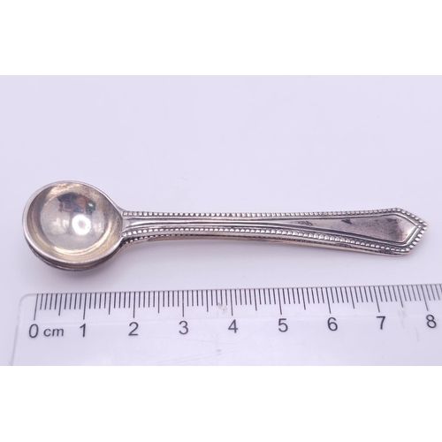 2X antique sterling silver sugar spoon with patterns on handle. Full ...