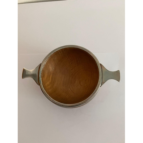 Beautiful SCOTTISH SILVER and BEECH QUAICH. Full Edinburgh hallmark for ...