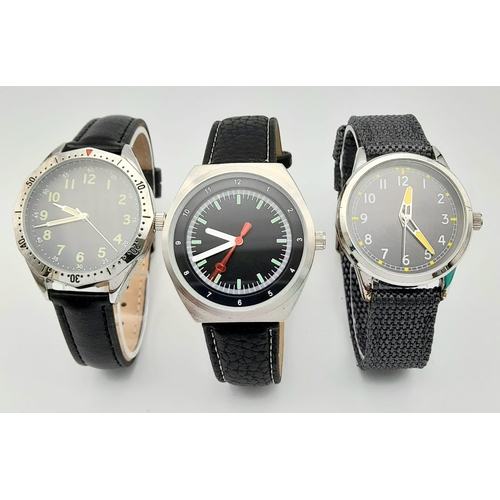 A Parcel of Three Military designed Homage Watches Comprising; 1 ...