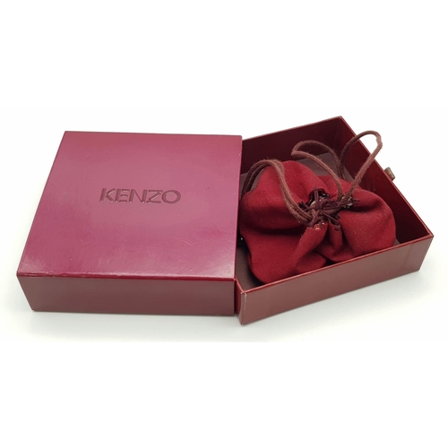 A Vintage Kenzo Heart Pendant Necklace. 50cm Length 950 Silver Chain ...
