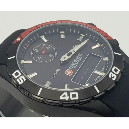 An Unworn Swiss Military Hanowa Watch in Box, with Tag Papers. 48mm ...