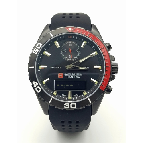 An Unworn Swiss Military Hanowa Watch in Box, with Tag Papers. 48mm ...