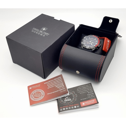 An Unworn Swiss Military Hanowa Watch in Box, with Tag Papers. 48mm ...