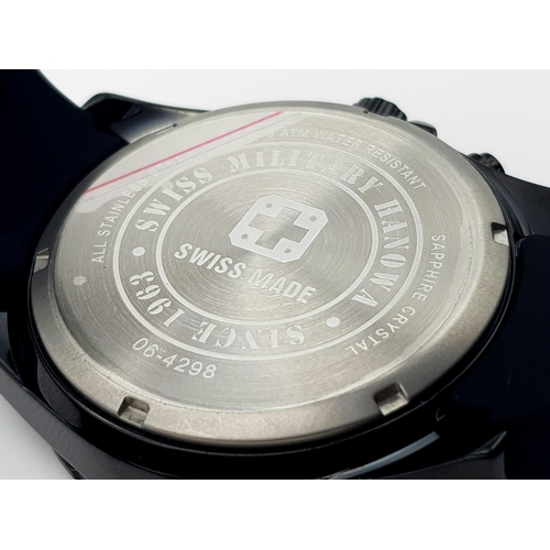 An Unworn Swiss Military Hanowa Watch in Box, with Tag Papers. 48mm ...