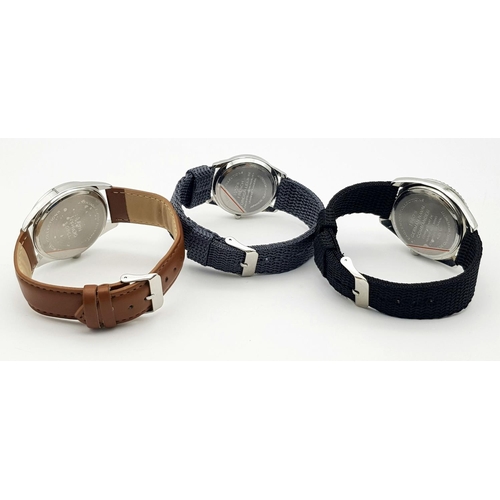 A Parcel of Three Military Design Design Watches, Comprising: 1) 1950’s ...
