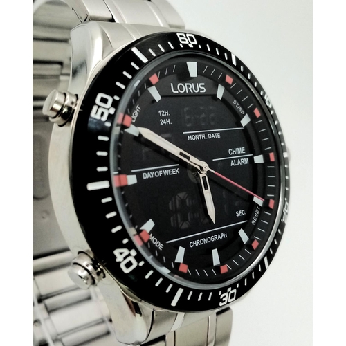 Men’s Lorus Digital and Analogue Watch Model Z021-XO15. 50mm Including ...