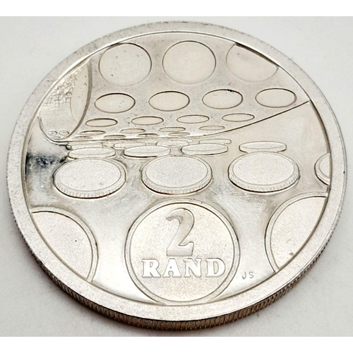 A 1992 South African Silver 2 Rand Coin. Please see photos for ...