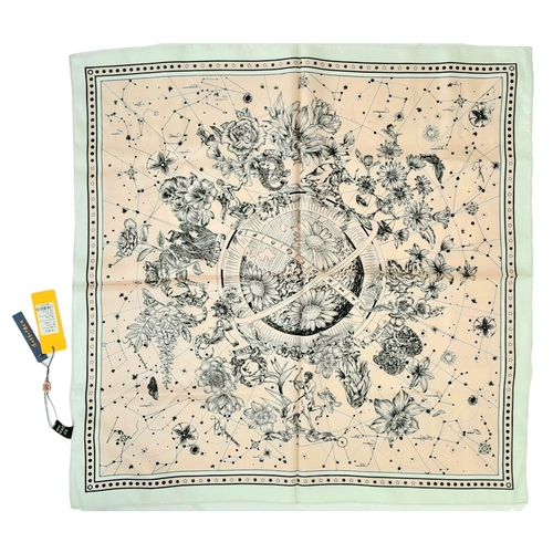 A Wensli Chinese Silk Scarf. Floral Pattern. 63cm x 63cm. As new with ...