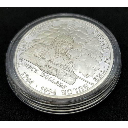 A Mint Condition Silver $50 Coin from the World at War Collection ...