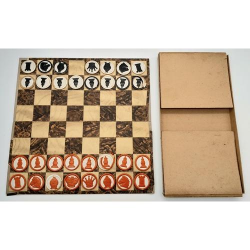 A WW2 German Feld Post Chess Set. Sent to soldiers on the front and in ...