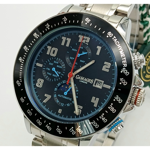 A Limited Edition, Gamages of London Alpha Stainless Steel Automatic ...