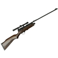 A Vintage Bolt Action C02 Air Rifle with Fitted Telescopic Sight ...