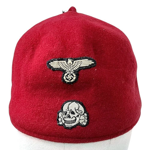 A WW2 German Waffen SS Division Handschar Fez that was worn by enlisted ...