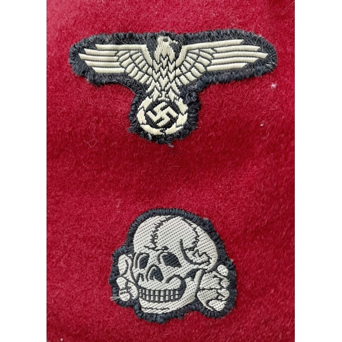 A WW2 German Waffen SS Division Handschar Fez that was worn by enlisted ...