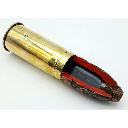 INERT Cutaway WW1 German 37mm “Pom Pom” shell.