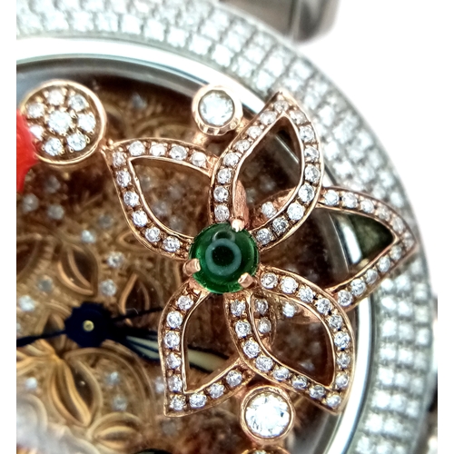 A Pasha de Cartier, Diamond Ladybird, Automatic Ladies Watch. Stainless ...