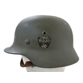 WW2 German M40 Organisation Todt Helmet with Liner & chinstrap. Stamped ...