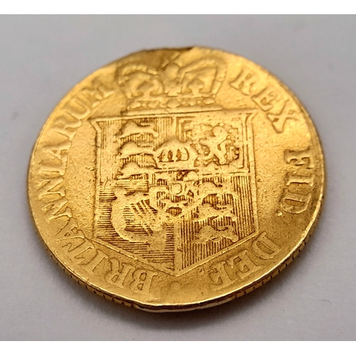 AN 1817 KING GEORGE III SHIELD BACK, LAUREATE HEAD FACING RIGHT, HALF ...