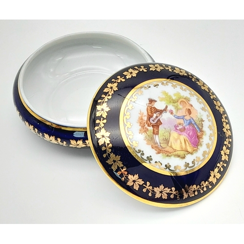 A vintage Limoges, France hand painted Decorative Porcelain Trinket ...
