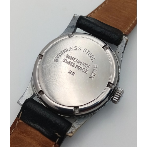 A Gents Rolex Marconi special watch. In working order, rare black dial ...