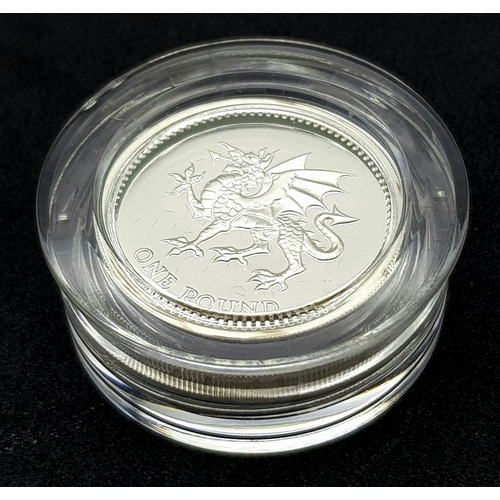 A Royal Mint 2000 United Kingdom Silver Proof Piedfort Welsh Dragon One ...