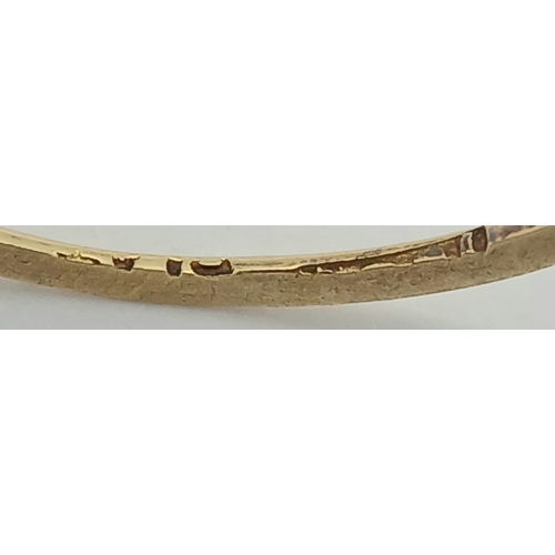 Antique 18K Gold, Platinum Diamond Solitaire Ring. Size K. 1g.