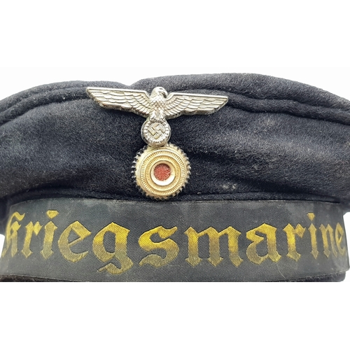 WW2 German Kriegsmarine “Donald Duck Visorless Deck Cap.