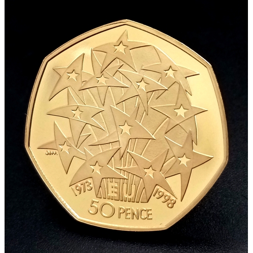 A Royal Mint 1998 United Kingdom Fifty Pence Proof Coin. 25th ...