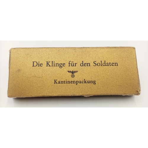 Box of WW2 German Army Kanteen Razor Blades.
