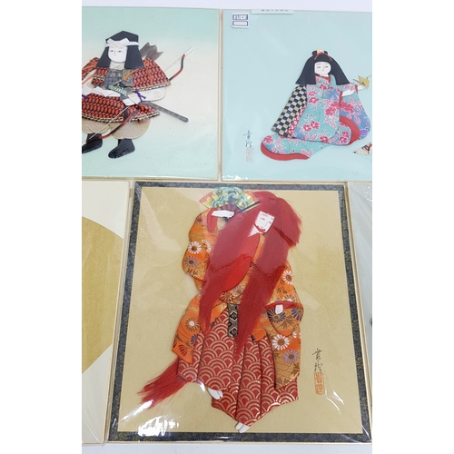 Seven Wonderful Japanese Oshie Art Pieces. A type of doll or craft made ...
