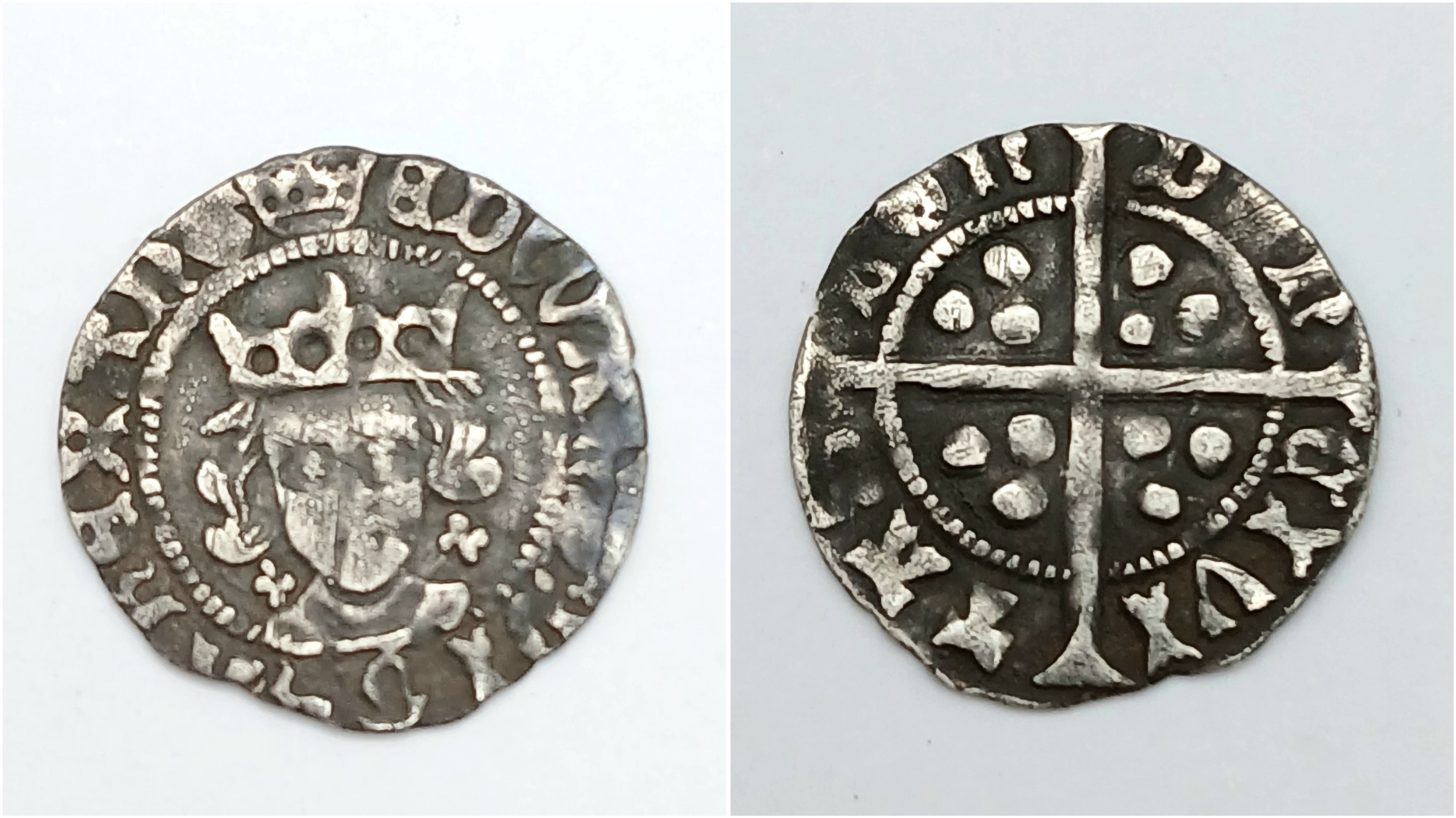 An Edward IV Silver Hammered 1d Coin. Light coinage. 1st Reign. London ...