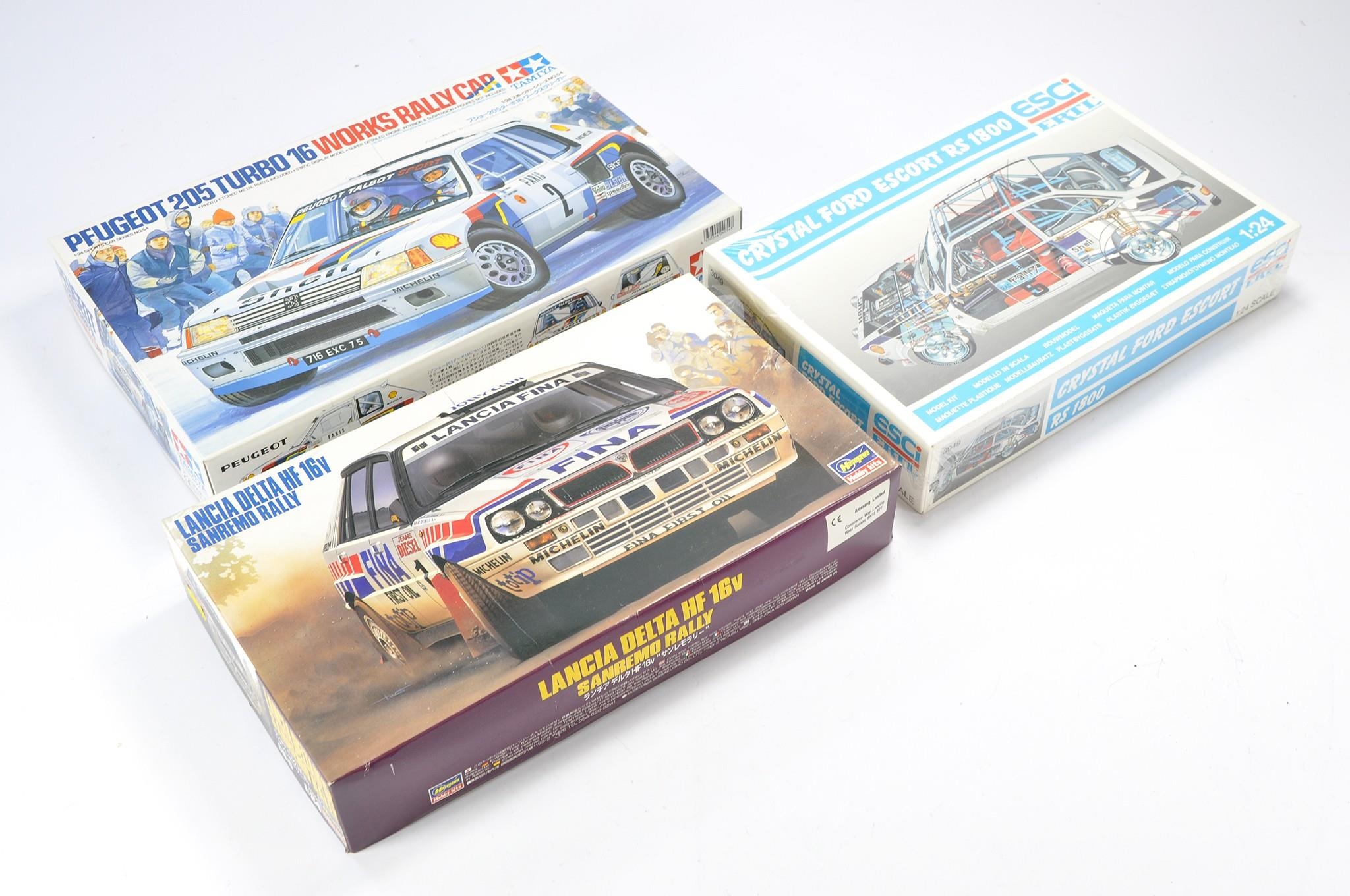 A trio of 1/24 scale Model Racing Car Kits comprising Esci Ertl Crystal ...
