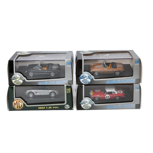 A group of Three Universal Hobbies diecast model car issues, all MG ...