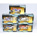 A group of five Ixo 1/12 model motorcycles in original boxes, as shown ...