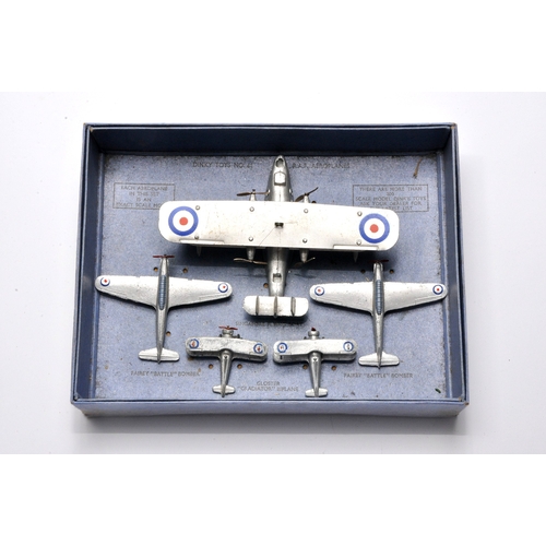 Dinky No. 61 pre-war aircraft set comprising RAF Aeroplanes. Contents ...