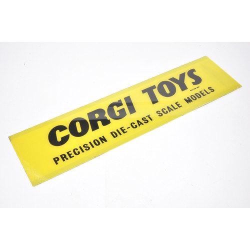 Corgi 1960's original glass point of sale sign, measuring approx 24" x 6"