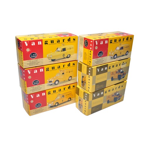 A group of 6 x Vanguards 1/43 diecast model commercial vehicles, in the ...