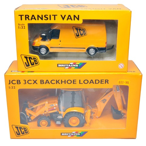 Britains duo comprising JCB Ford Transit Van plus JCB 3CX Backhoe ...