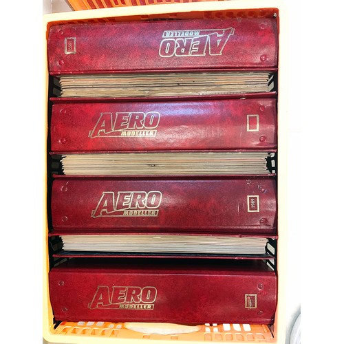 A large collection of bound Aero Modeller magazines.