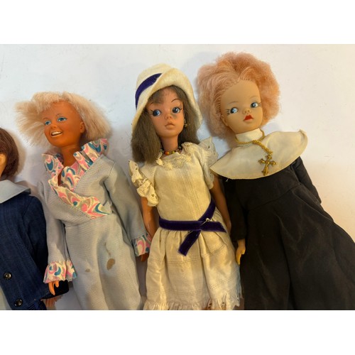 A group of vintage 1960's/70's dolls comprising 'Sindy, Patch, Paul ...