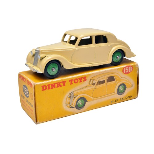 Dinky No. 158 Riley Saloon. Single issue is in cream, with green hubs ...