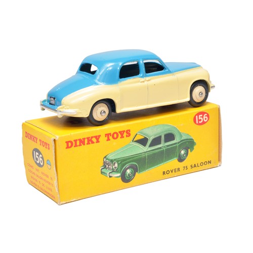 Dinky No. 156 Rover 75 Saloon. Single issue is in two-tone cream and ...