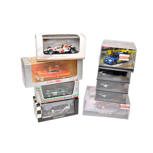 A mixed group of mainly racing themed diecast model cars comprising ...
