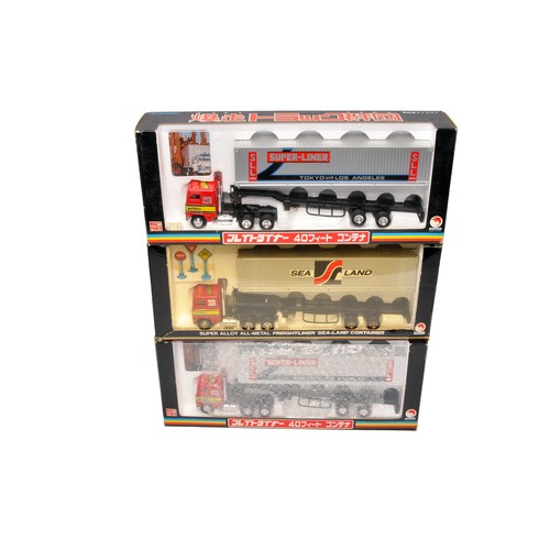 Shinsei Trio of 1/64 diecast model truck issues. Some boxes with ...